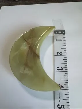 Art | Green Onyx Crescent Moon Stone | Poshmark